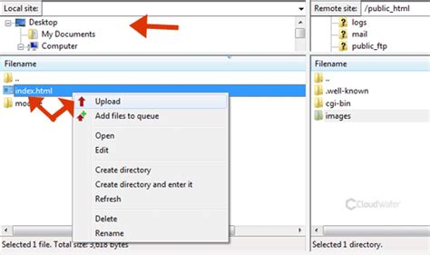 How To Upload The Index File To Your Website Via FileZilla Help