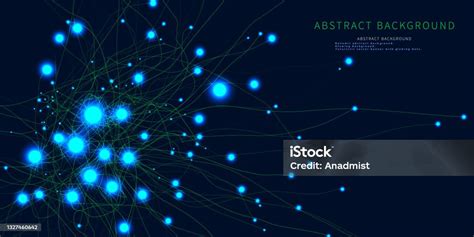 추상적인 배경과 구선이 빛납니다 인공지능 비즈니스 기술 및 과학 미래 시각화 양자컴퓨팅에 대한 스톡 벡터 아트 및 기타 이미지