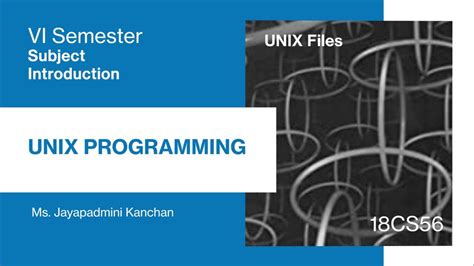 18cs56 m1 part 2 unix files youtube
