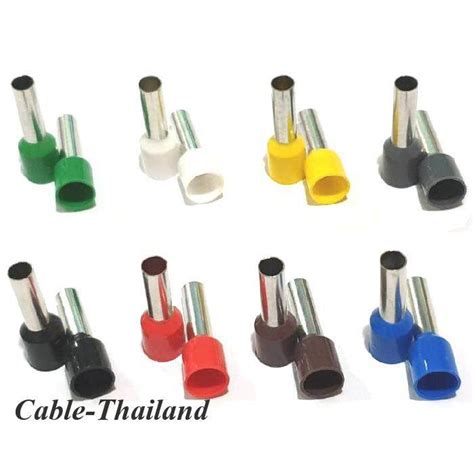 หางปลากลม คอร์ดเอ็น แบบมีฉนวน สำหรับสายไฟ ขนาด 60 Sqmm สีดำ แพค 100 ชิ้น รุ่น E6012 Black