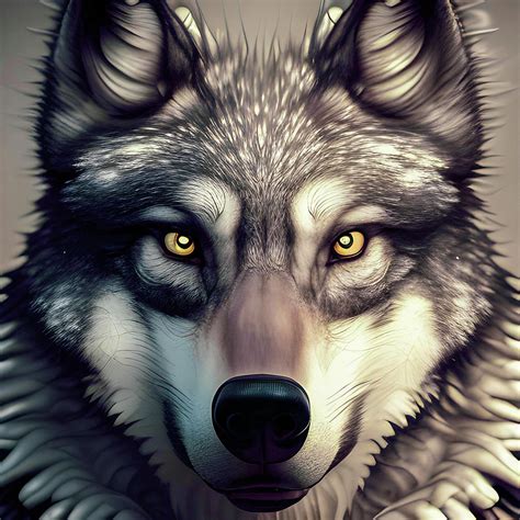 The Smiling Wolf Digital Art By Anil Mahadev Fine Art America