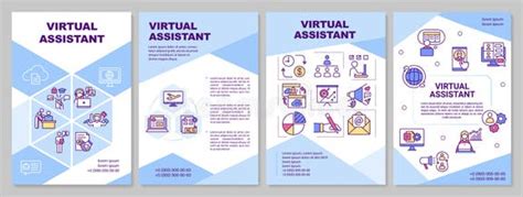 Virtual Assistant Brochure Template Stock Vector Illustration Of