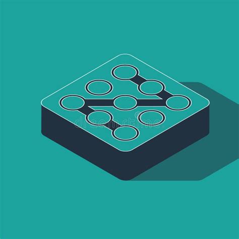 Isometric Graphic Password Protection And Safety Access Icon Isolated