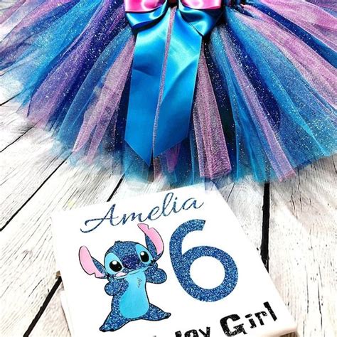 Stitch And Angel Birthday Tutu Outfit Lilo And Stitch Birthday Outfit