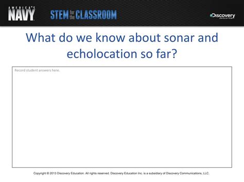 PPT Sonar And Echolocation Subject Topics Physics And Biology PowerPoint Presentation ID