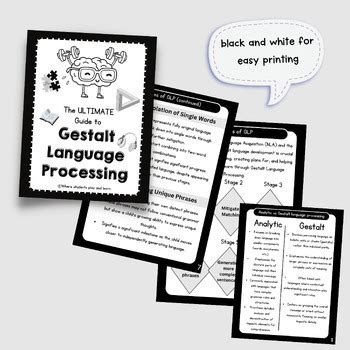The ULTIMATE Guide To Gestalt Language Processing Handout NLA Stages Ech