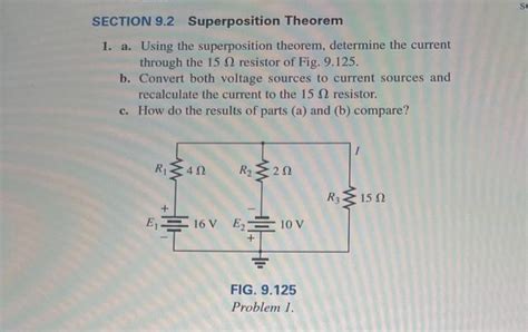 solved section 9 2 superposition theorem 1 a using the