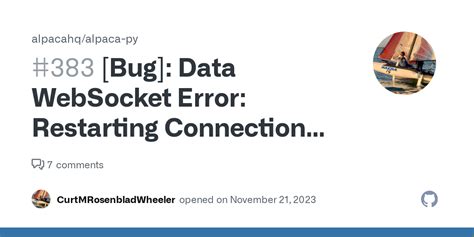 Bug Data Websocket Error Restarting Connection Due To Server
