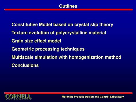 Ppt Grain Size Effect In 3d Polycrystalline Microstructure Including Texture Evolution