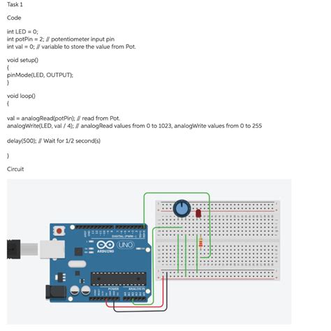 Solved Task 1 Code Int Led 0 Int Potpin 2