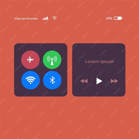 휴대 전화 아이콘 배경입니다 상태 표시줄 기호 현대 벡터 모바일 앱 Ui 벡터 일러스트 레이 션 프리미엄 벡터