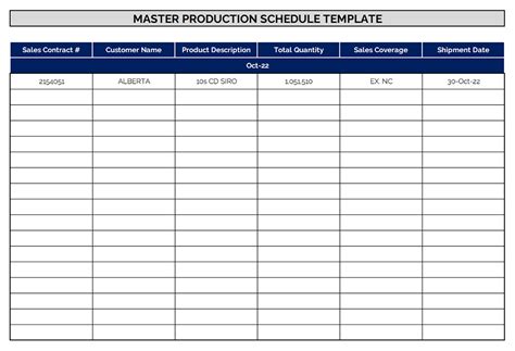Excel Production Planning Template