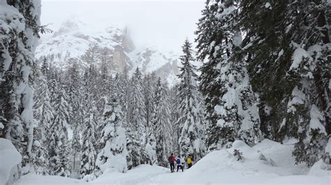 Fotoğraf Snowshoeing Kar Ayakkabıları Dolomiti Dolomitler Kar Kış Dağlar Gökyüzü Dağ