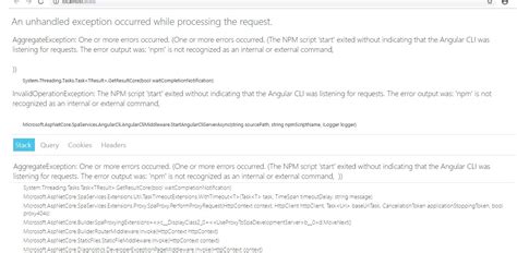 Asp Net Core How To Solve The NPM Script Start Exited Without Indicating That The Angular