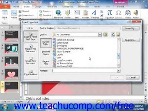 Adding Hyperlinks To PowerPoint