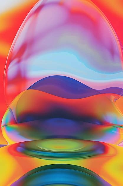 Colorful Abstract Liquid Waves Premium Photo