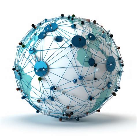 Premium Ai Image Global Network Connection Concept With Globe Vector Illustration