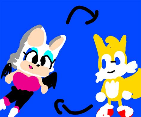 Tails And Rouge Swap Bodies Drawception