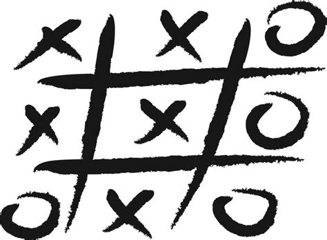 Doodle Tic Tac Toe Game Cross Circle Icon Grunge Vector Illustration 38353969 Vector Art At Vecteezy