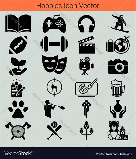 Hobbies Icons And Infographics Elements Royalty Free Vector