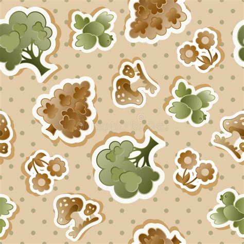 Seamless With Trees Stock Vector Illustration Of Drawing 23276736