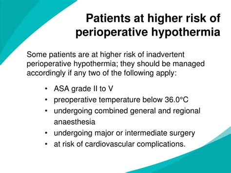 Ppt Inadvertent Perioperative Hypothermia Powerpoint Presentation