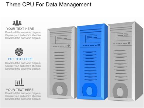 Nc Three Cpu For Data Management Powerpoint Temptate Presentation PowerPoint Images Example