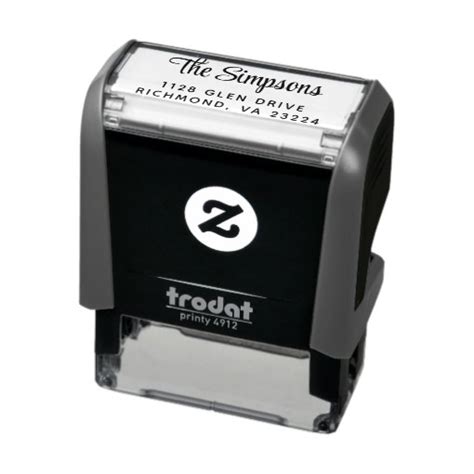 Stylish Script Return Address Self Inking Stamp Zazzle