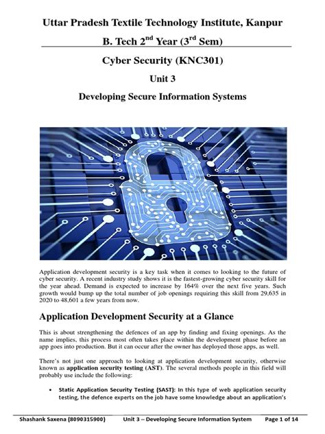 Unit 3 Developing Secure Information Systems 1 Pdf Backup Information Security