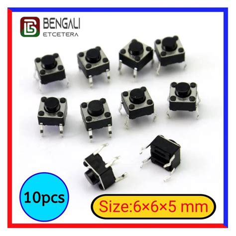 Momentary Tactile Push Button Switch 10 Pcs Bd