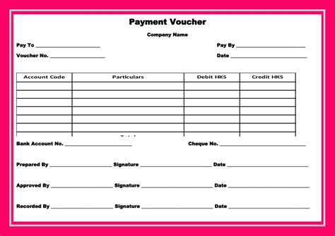 Download Payment Voucher Format In India In Word Docx