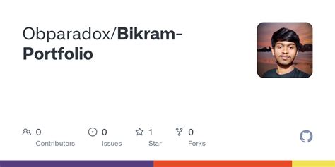 Github Obparadoxbikram Portfolio
