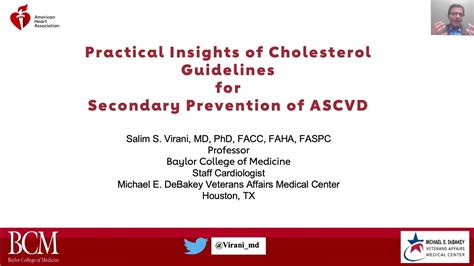 Practical Insights Of Cholesterol Guidelines For Secondary Prevention Of Ascvd Youtube