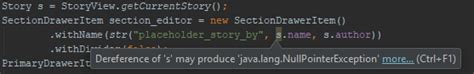 Java Dereference May Produce Nullpointerexception When Using Getter