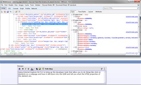 Resolved Webbrowser Selecting Page Element How Can I Have The Id