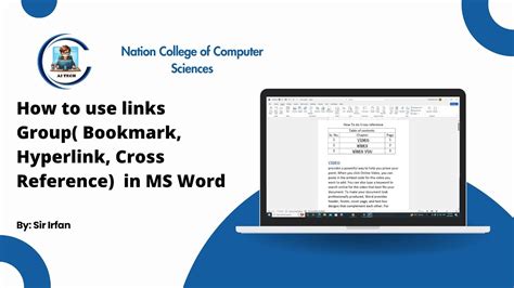 How To Use Links Group Bookmark Hyperlink Cross Reference In Ms Word