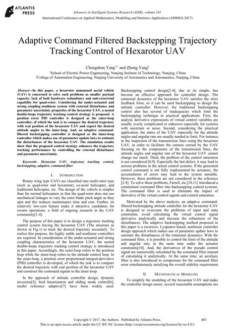 Pdf Adaptive Command Filtered Backstepping Trajectory Tracking