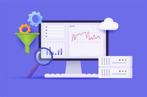 Premium Vector Data Analysis Isometric Illustration Template