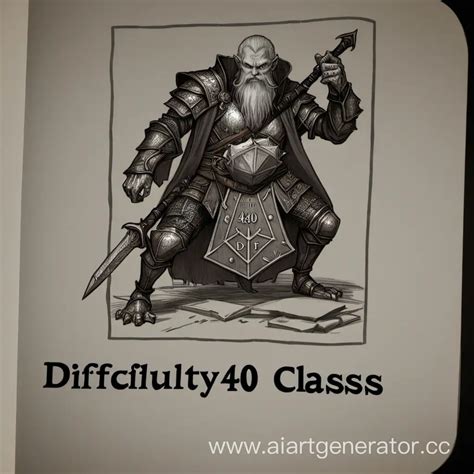 Epic Dungeons And Dragons Scene Mastering Difficulty Class 40 Ai Art