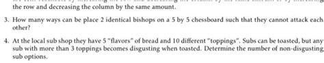 Solved The Row And Decreasing The Column By The Same Amount Chegg Com