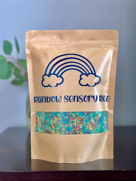Rainbow Sensory Rice Fidget Gift Phonics Tracing Rice Etsy