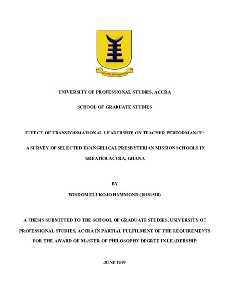 Pdf Wisdom Eli Kojo Hammond