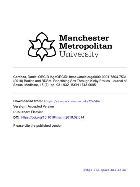 Redefining Sex Through Kinky Erotics A Critical Analysis Of Bdsm As A