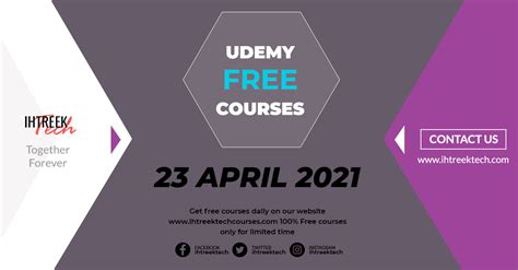 UDEMY FREE COURSES WITH CERTIFICATE APRIL IHTREEK TECH COURSES IHTREEK TECH FREE