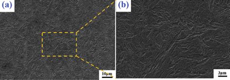 E A Microstructure Of The Sample After Quenching B Enlarged Image