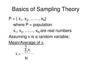 PPT Sampling Theory PowerPoint Presentation Free Download ID