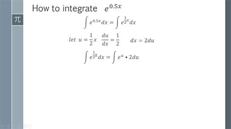 How to integrate e^0 5x (e^1/2x integral) - YouTube