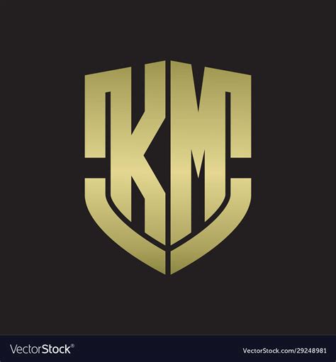 Km Logo Design Km Monogram Stock Vector Illustration And Royalty Free
