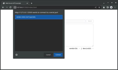 using the webserial api to communicate with the microcontroller