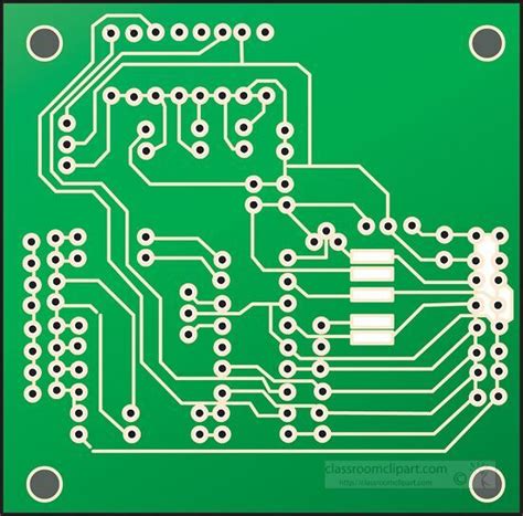 A Colorful Clipart Image Featuring Various Electronic Components Such